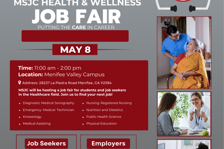 MSJC Health & Wellness Job Fair | Riverside County Workforce Development