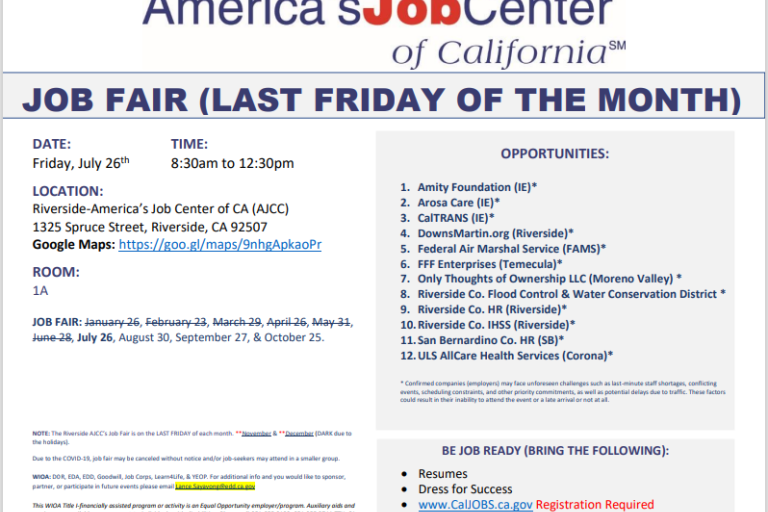 Riverside Job Fair | Riverside County Workforce Development