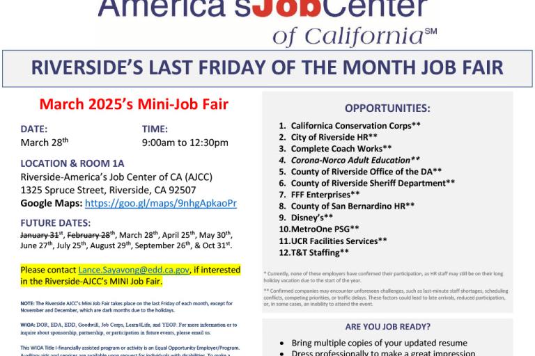 Riverside Job Fair | Riverside County Workforce Development