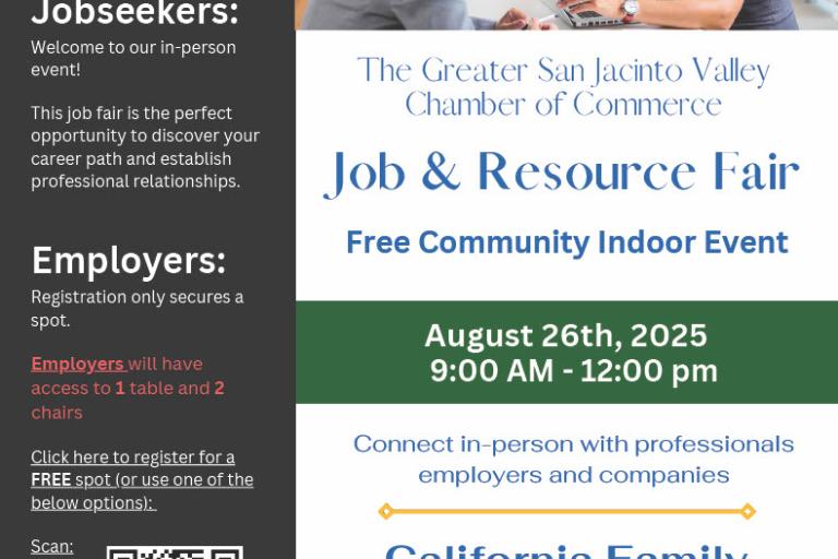 San Jacinto Valley Job Fair | Riverside County Workforce Development