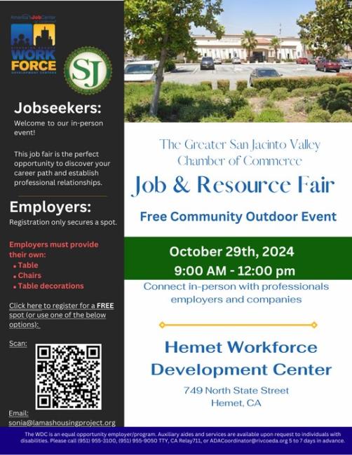 Hemet - San Jacinto Job Fair | Riverside County Workforce Development